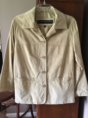 Women’s Suede Leather Coat. Sz S. Light Tan. Button Front. Nice!! | eBay