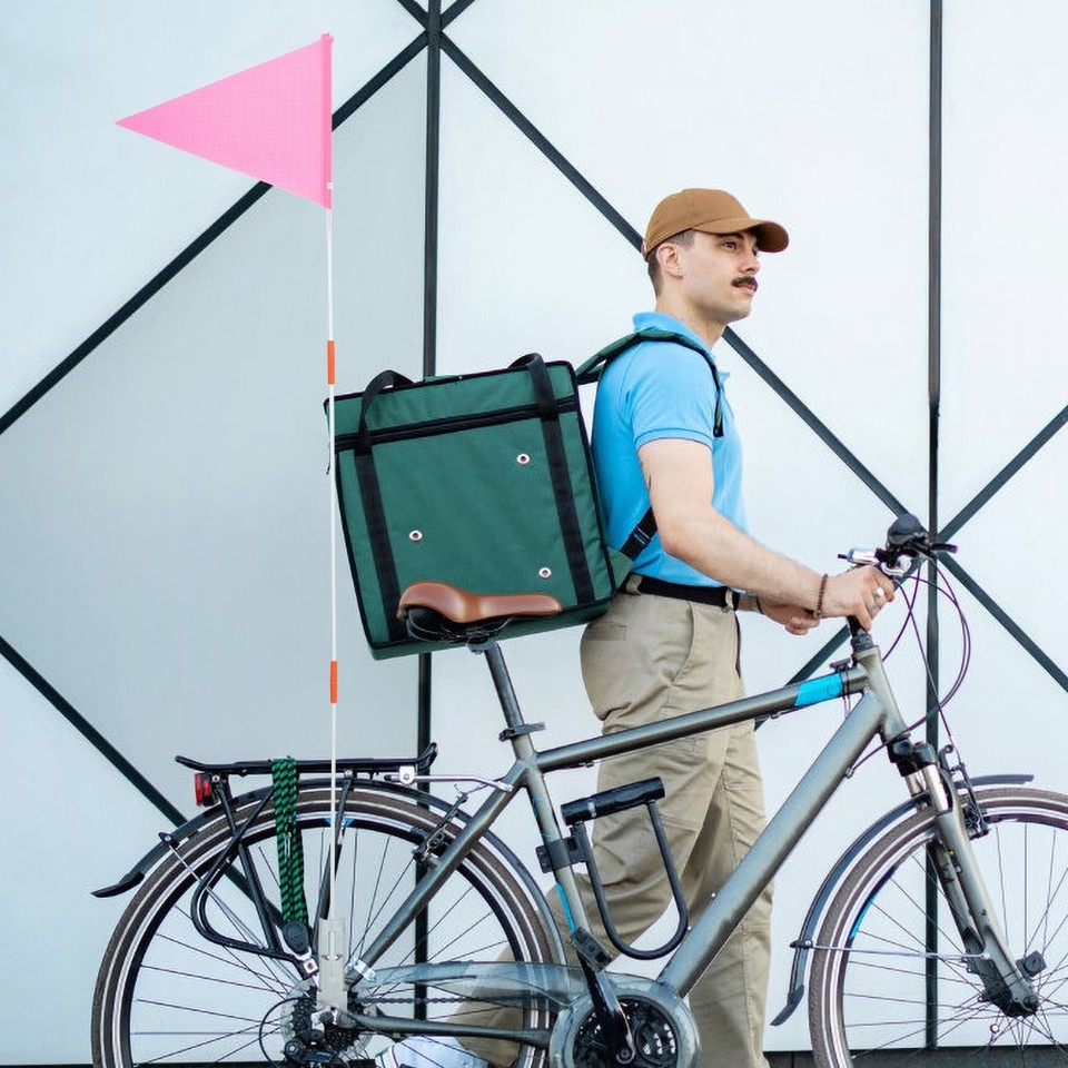 2 Sets Advertising Bicycles Flag Decor Kit Cycling Bike with Pole | eBay Australia