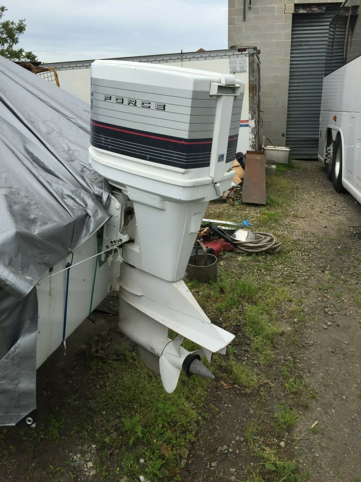 Good Used Force 85 HP 3-Cyl Carbureted 2-Stroke Outboard Motor | eBay