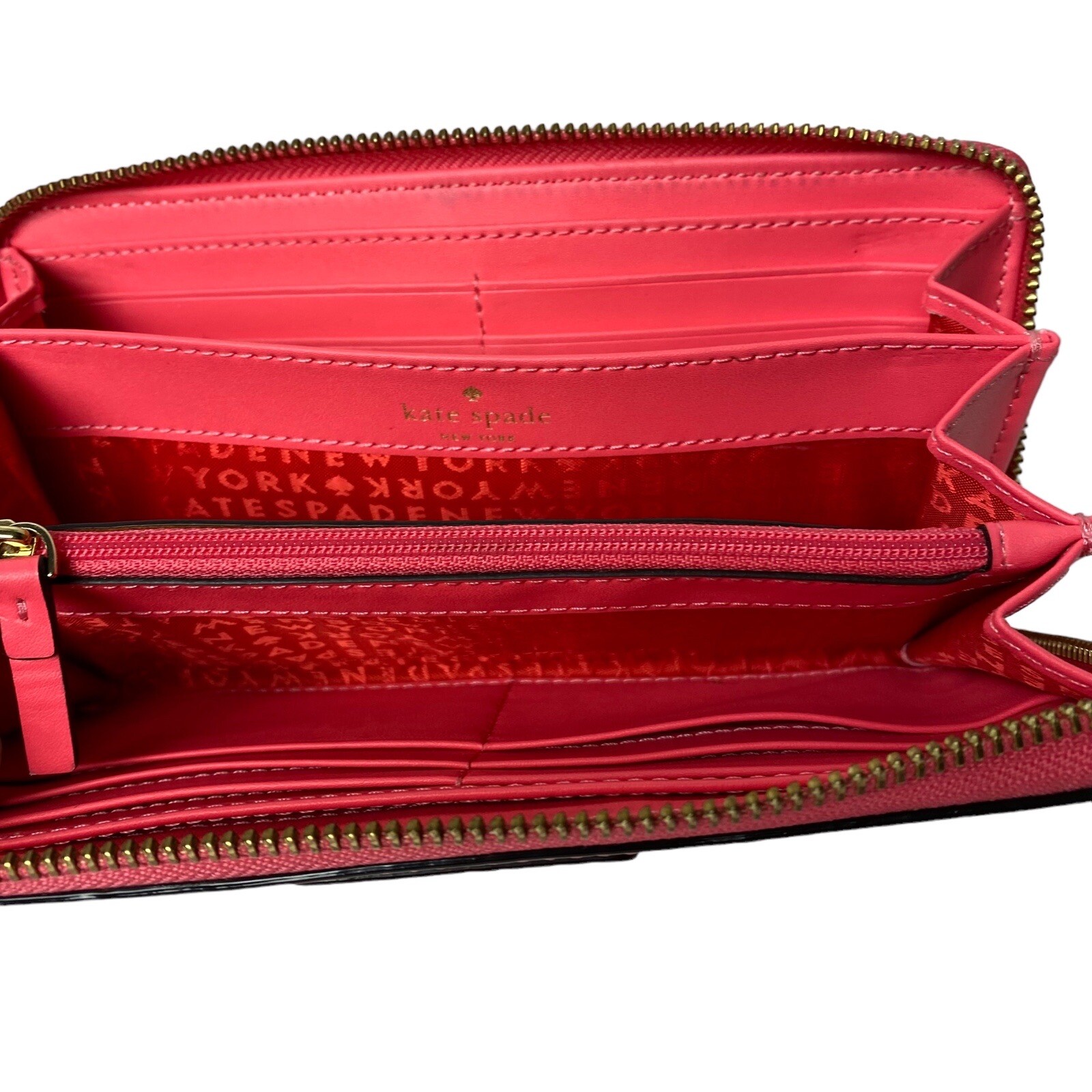Kate spade woman’s zip around pebbled leather wallet - Gem