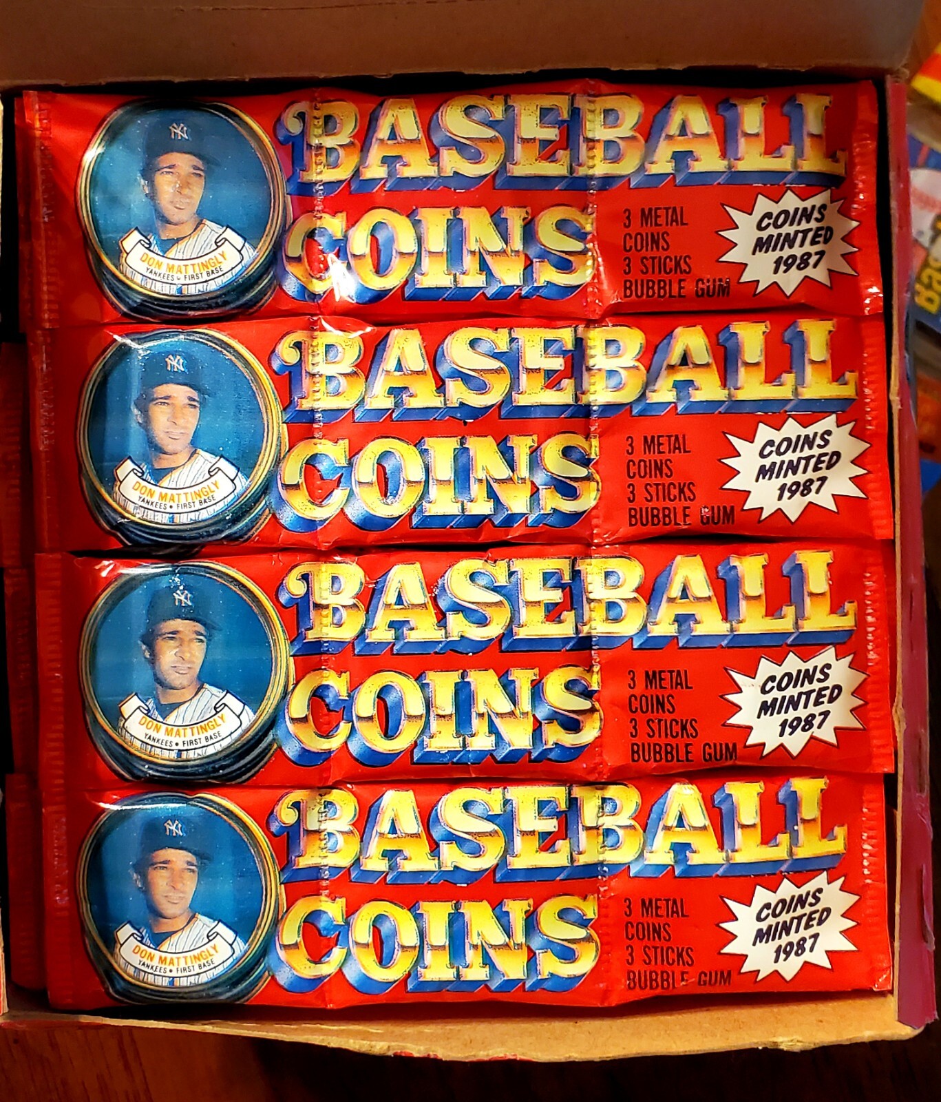 Unopened 1987 Topps Baseball Coins 4 Packs | eBay