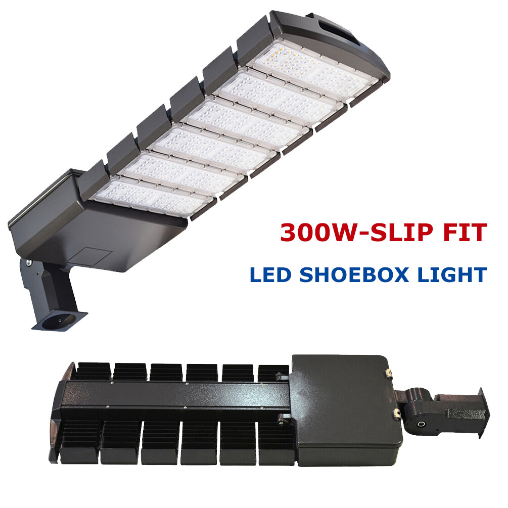 Led Parking Lot Light Shoebox Street Fixture 200W 300W Commercial Area ...