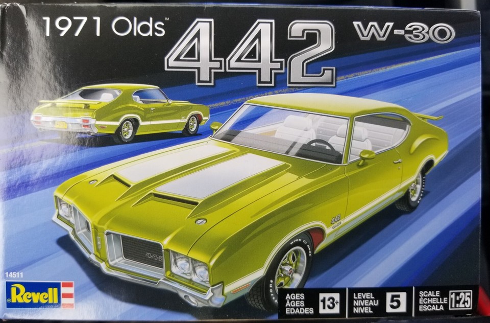 71 Olds 442 W-30 DECAL SHEET from Revell 1:25 Model Kit 1971 Cutlass ...