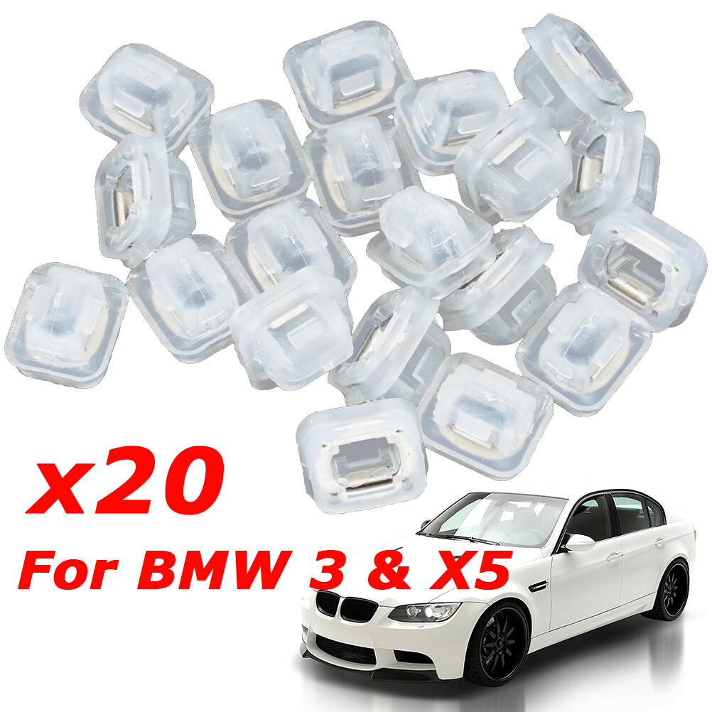 20PCS Clips Door Trim Retainer With Metal Insert For BMW E46 E90 E91 ...