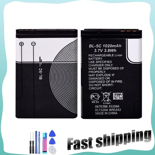 New Battery Replacement For BL-5C Nokia 2118 6086 6108 6205 6555 6600 3 ...