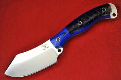 2017 Busse Custom Mini MUK .165" Satin Blade, Blue/Black G10 G-rexed ...
