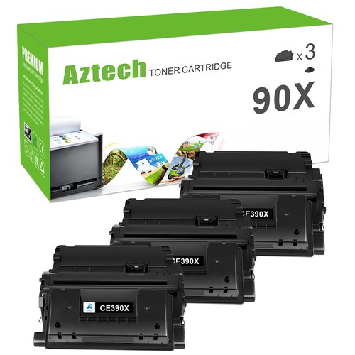 3PK CE390X Toner Compatible For HP 90X LaserJet Enterprise 600 M602n ...