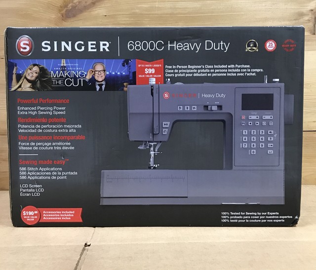 SINGER 6800c Heavy Duty Sewing Machine 586 Stitch Applications 230256 ...