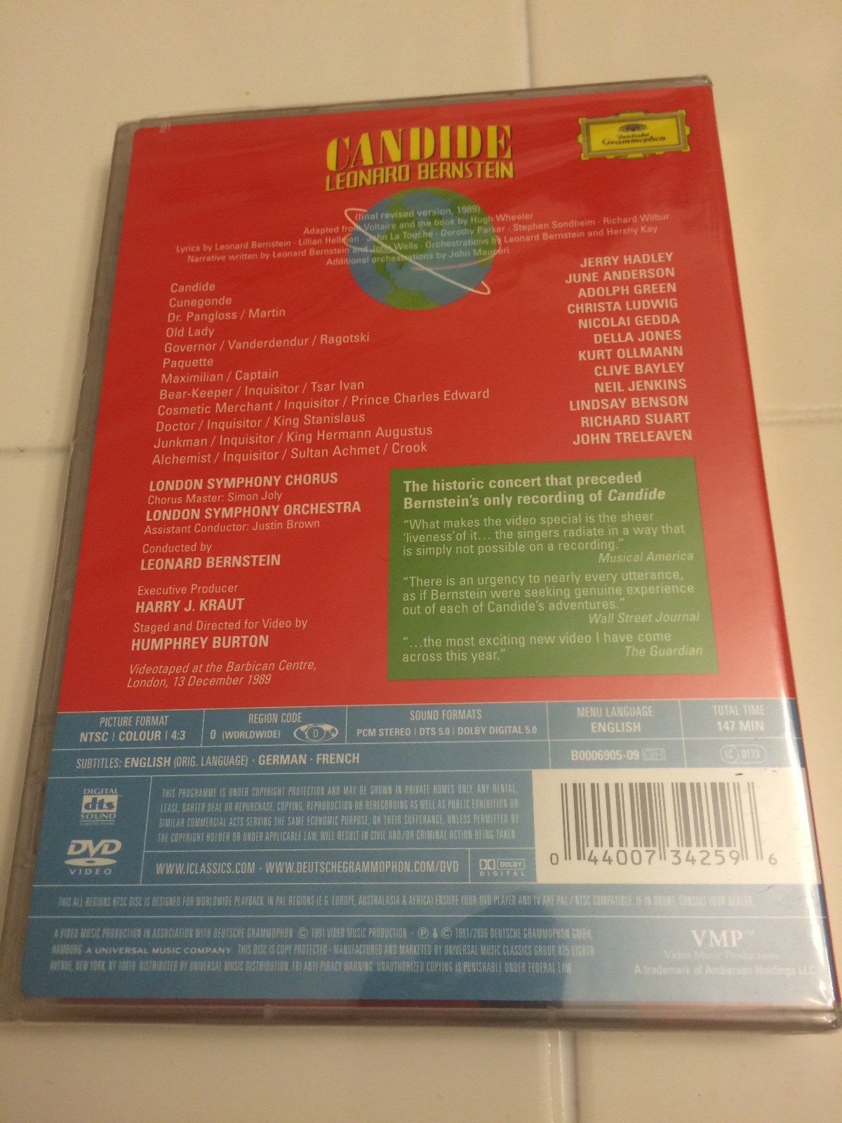 Leonard Bernstein - Candide DVD NEW OOP Pretty Hard To FInd New Sealed ...