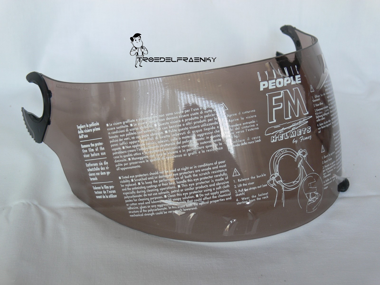 FM Helmets Visier Dymanic People getönt für Motorradhelm Exception NEU ...