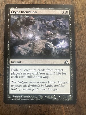 1 x Crypt Incursion - Dragon's Maze - LP - Magic The Gathering - MTG | eBay