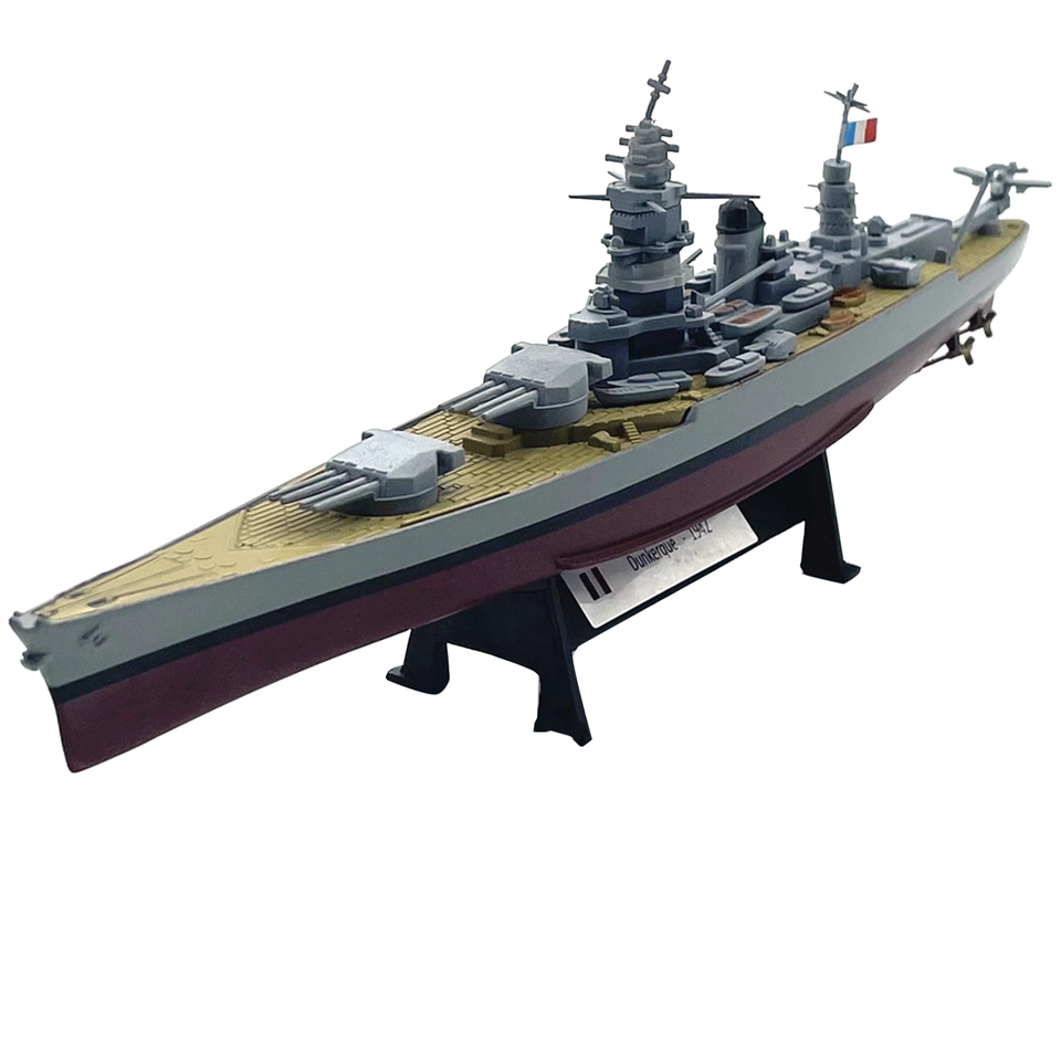 Brand New 1:1000 WWII 1942 French Dunkerque Battleship Model Souvenirs ...