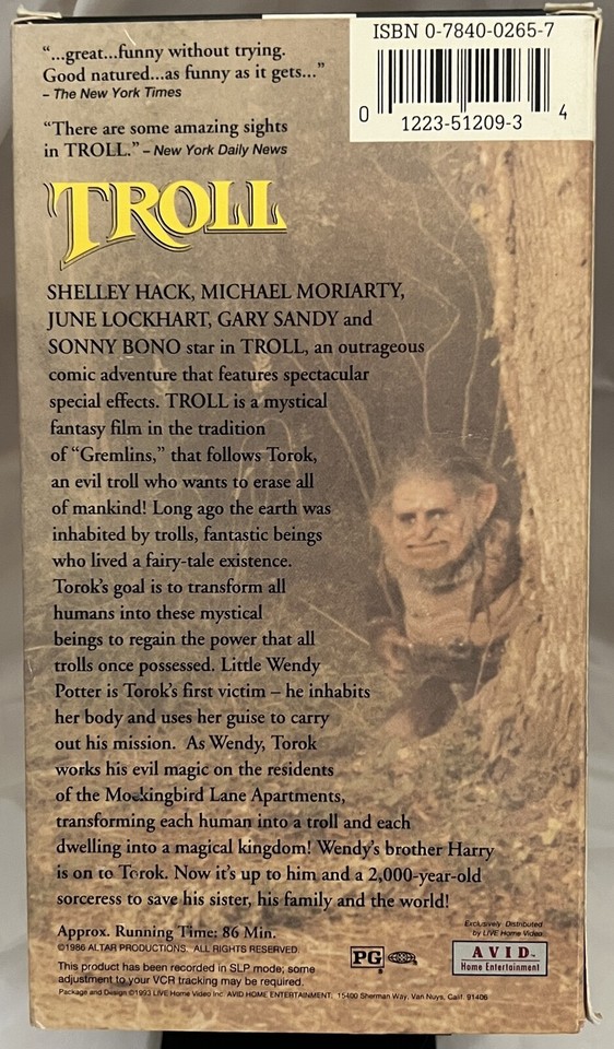 Troll [VHS Tape] 012235120934 12235120934| eBay