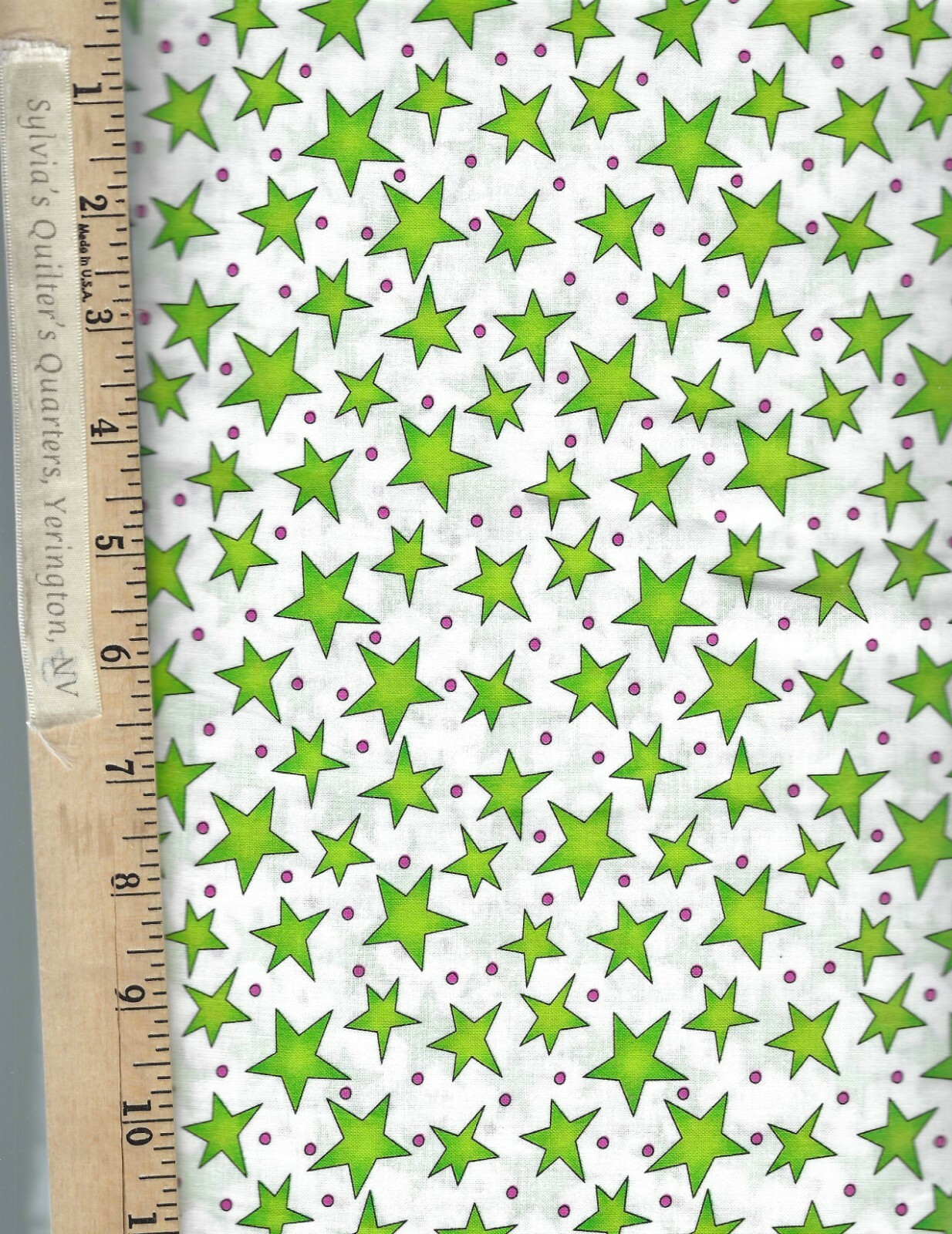 Green Stars - 1706-369 100% Cotton FABRIC priced by the Yard | eBay