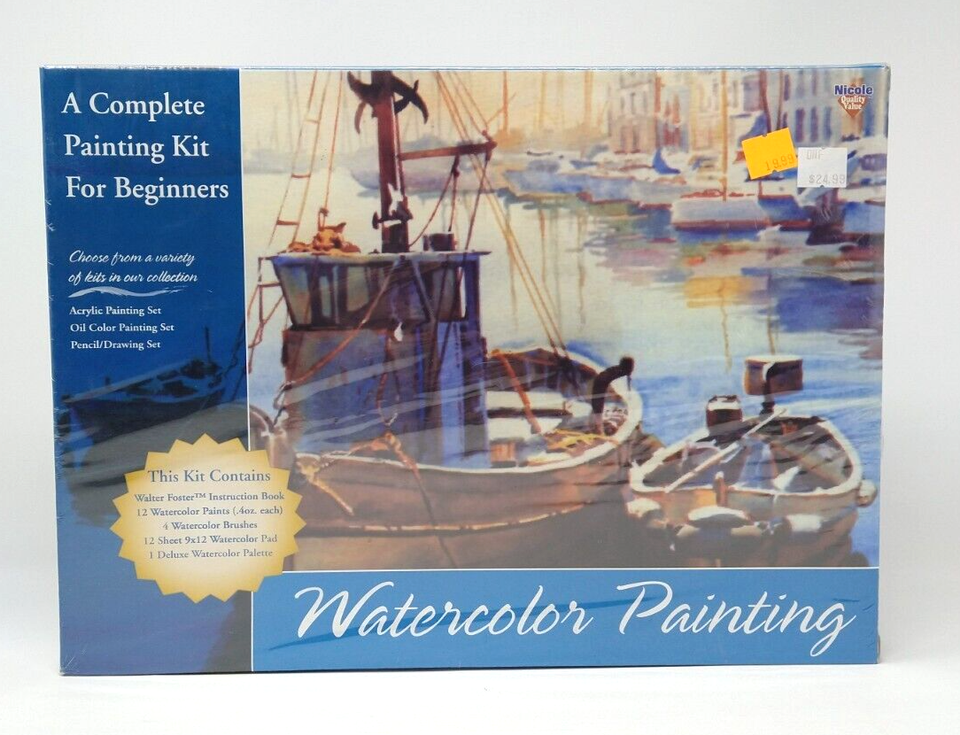 Painting Kits for Beginners Combo - Fredrix Acrylic & Walter Foster ...