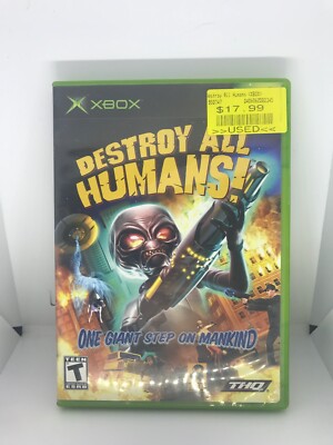 Destroy All Humans (Microsoft Xbox, 2005) Complete W/ Manual Tested ...