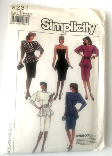 VINTAGE Simplicity 8231 Misses' Dresses 6 8 10 Sewing Pattern Cut to sz. 10 for sale online | eBay
