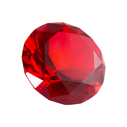 80mm Red Glass Cut Crystal Diamond Paperweight Wedding Favor Gift Venue ...