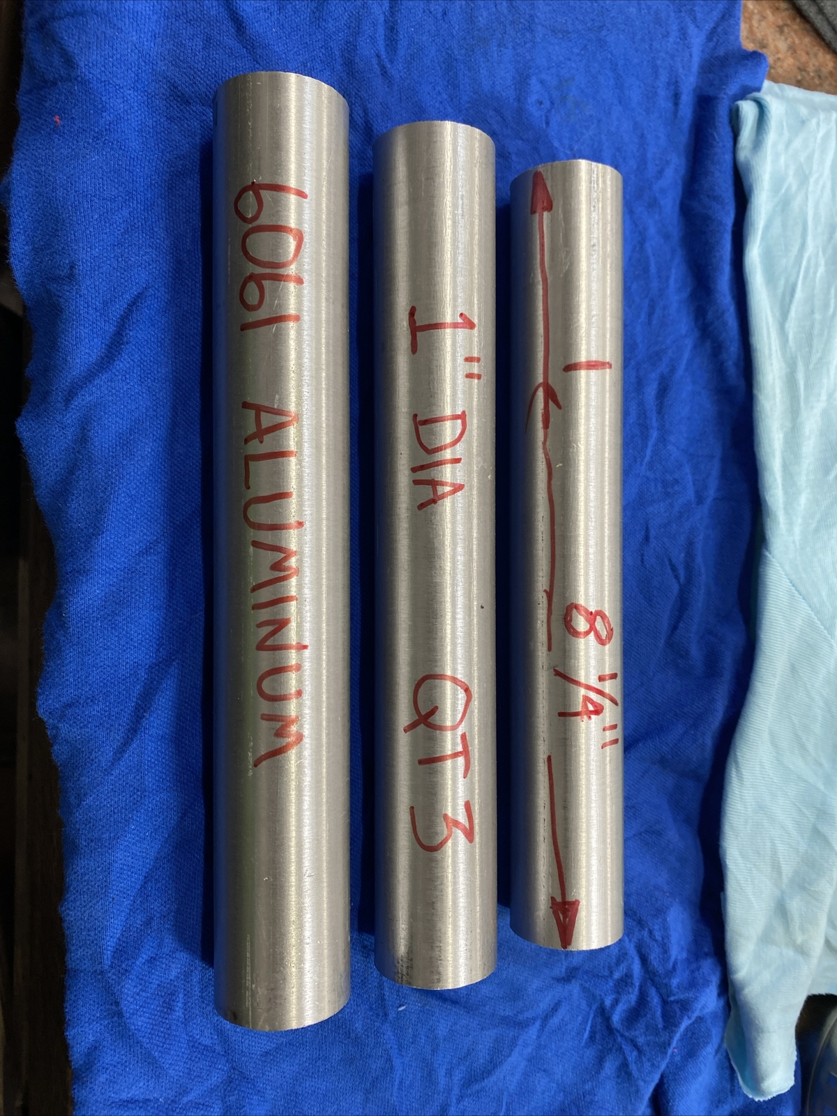 3 Pieces 1" Dia ALUMINUM 6061 ROUND ROD 8" long SOLID Bar Stock | eBay