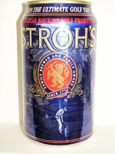 STROH'S JASPER PARK LODGE "EXPORT TO CANADA" (DETROIT) ALUMINUM Beer ...