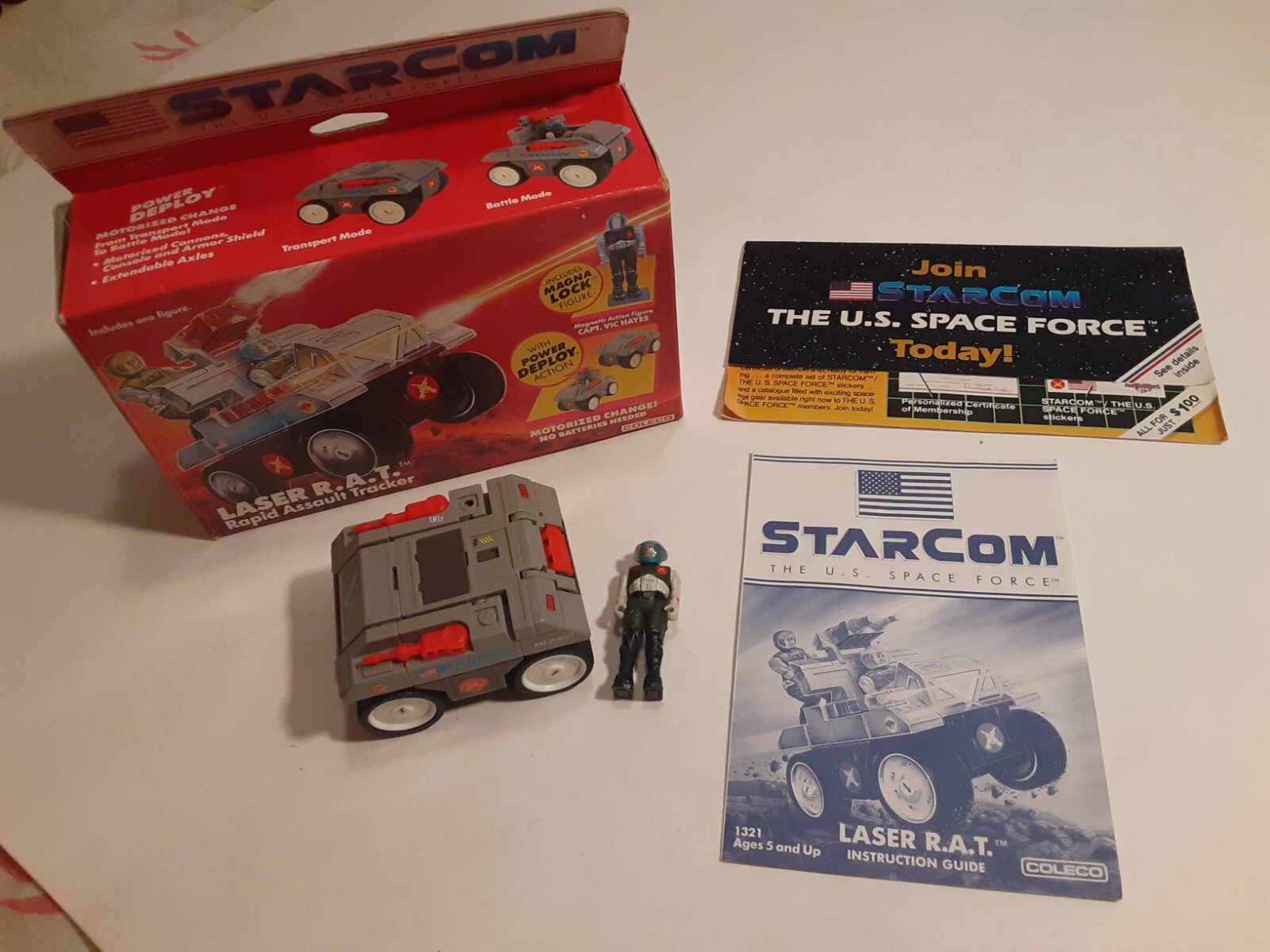 Starcom Laser R.A.T. RAT Star Com Coleco Vic Hayes visor box manual ...