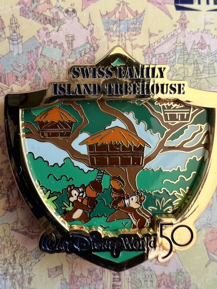 Walt Disney World 50th Anniversary Attraction Crest Pin - Swiss Family ...