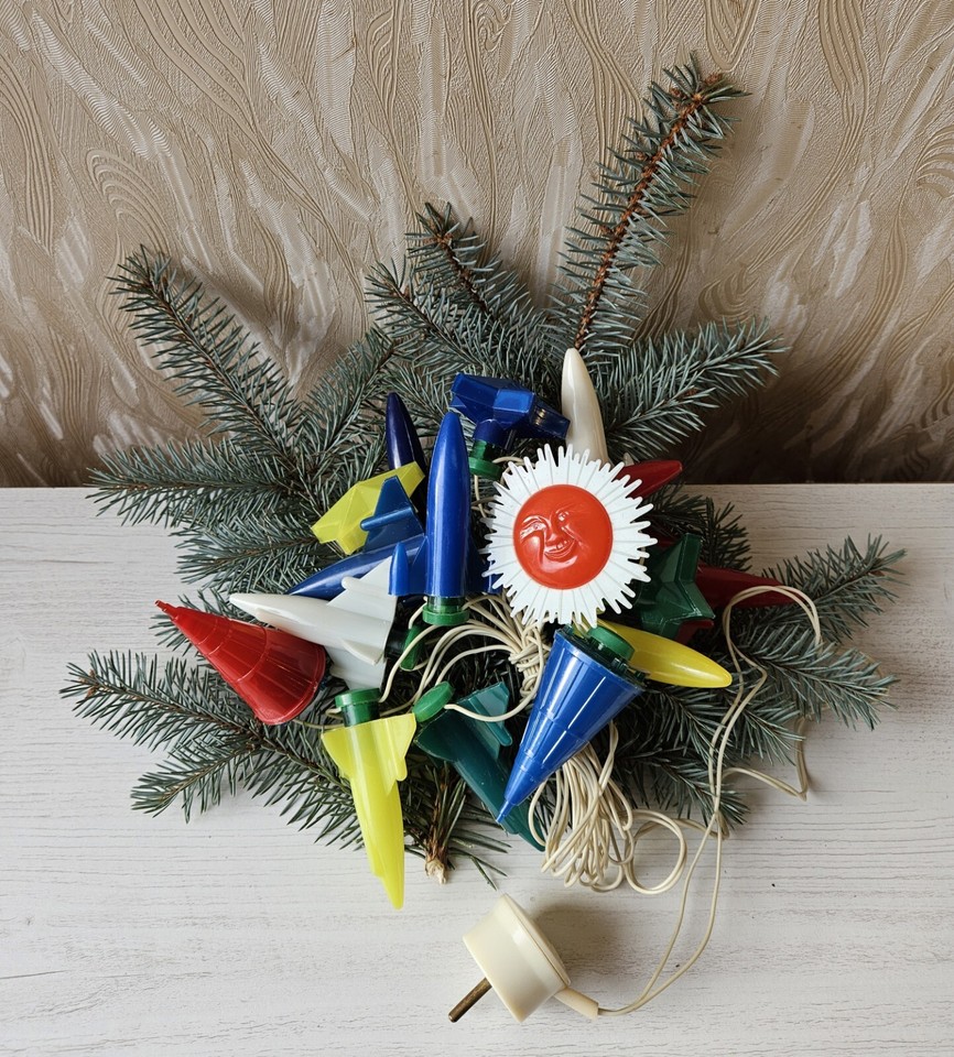 Soviet Electric Lights Space Garland Flashlight Christmas Tree New Year ...
