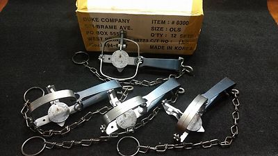 4 Duke # 0 Long Spring Foothold Traps Mink Muskrat Gopher Trapping ...