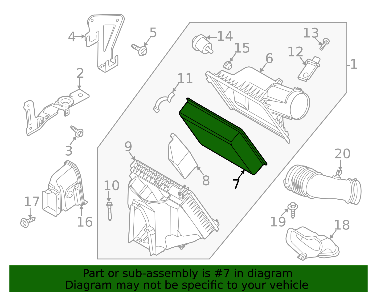 Genuine Ford Element Assembly - Air Cleaner Lc3z-9601-e for sale online ...