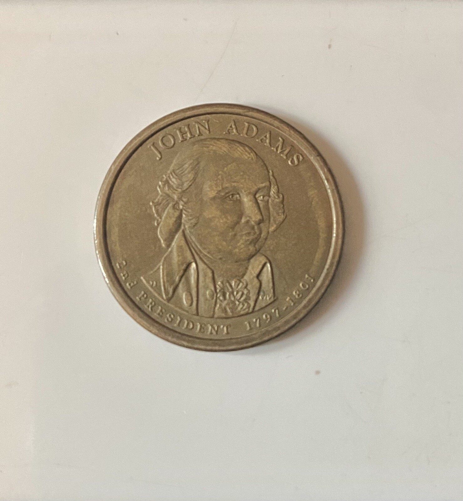 *VINTAGE* JOHN ADAMS 2nd President 1797-1801 1$ DOLLAR GOLD COIN IN GOD ...