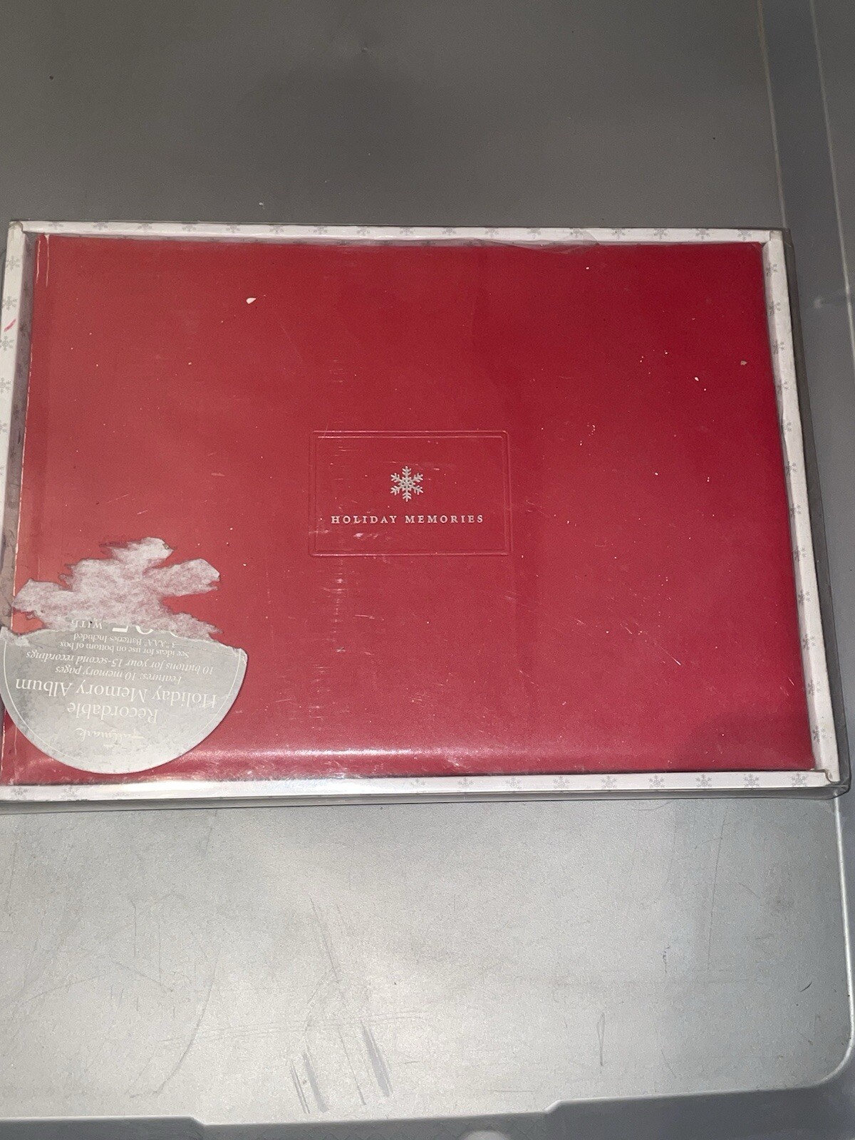 Hallmark Recordable Holiday Memory Audio Photo Album Red- New W/Voice ...
