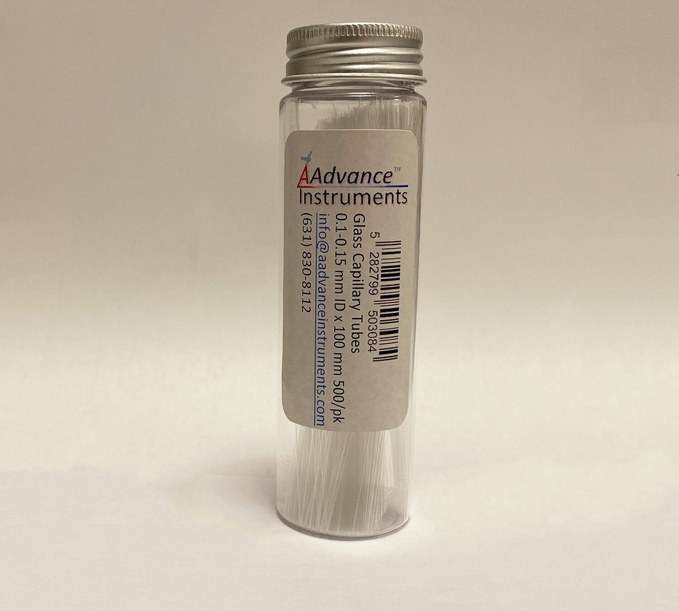 Xtra Thin Capillary Tubes Glass 0.2-.25mm x 100mm 500-1500/pk TLC Micro ...