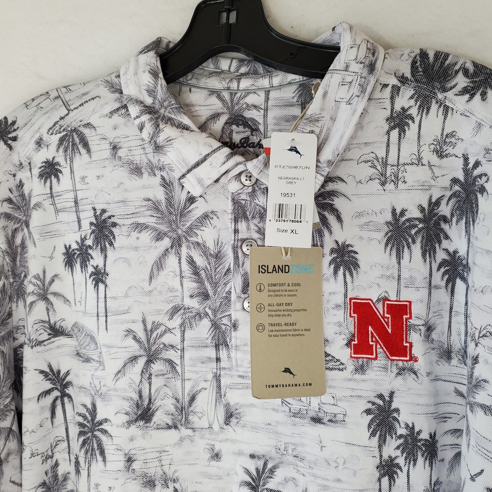 Nebraska Cornhuskers Polo Shirt Men's XL Reyn Spooner Red Allover Print ...