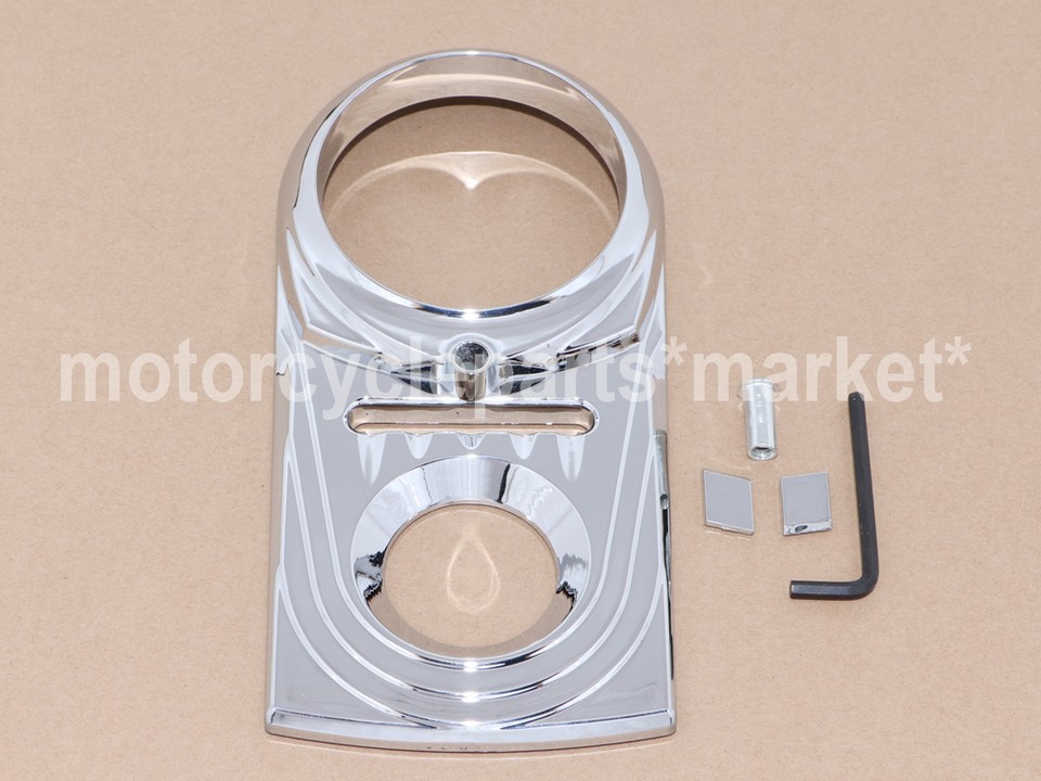 Chrome Dash Panel Insert Cover Die Cast Sculpted For Harley Softail ...