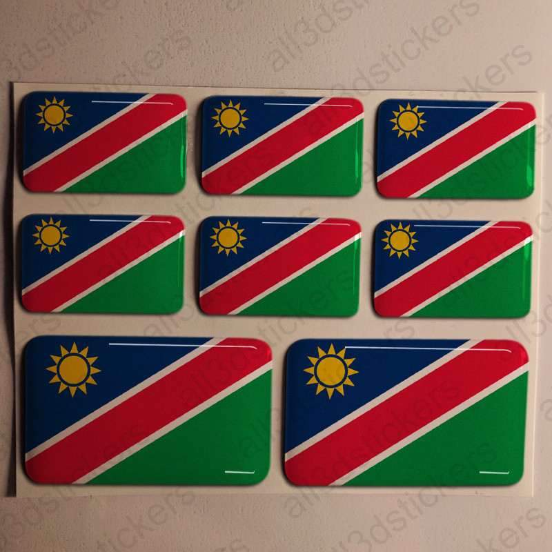 Sticker Namibia Resin Domed Stickers Namibia Flag 3D Vinyl Adhesive ...