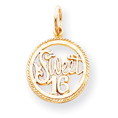 10k Yellow Gold SWEET 16 CHARM 10C337 | eBay