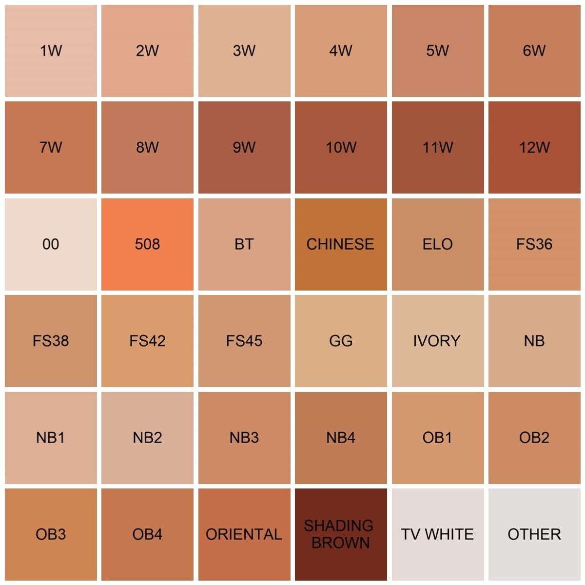 Kryolan Color Chart Supracolor Palette 6 Colors Delhi 3