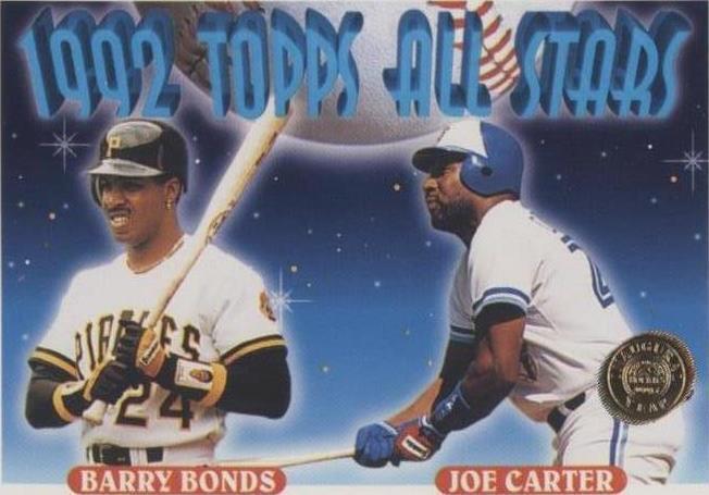1993 Topps - 1992 Topps All Stars Barry Bonds, Joe Carter #407 ...