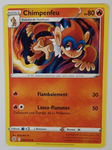 Carte Pokemon Chimpenfeu 025/172 Stars Etincelantes FR © | eBay