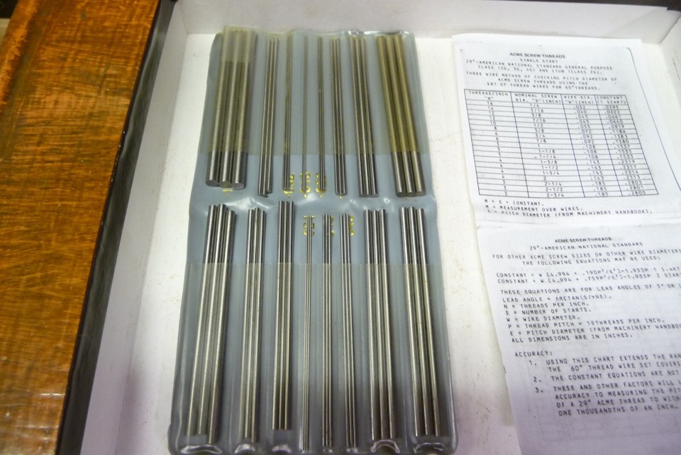 Machinist Thread Measuring Wire set | eBay