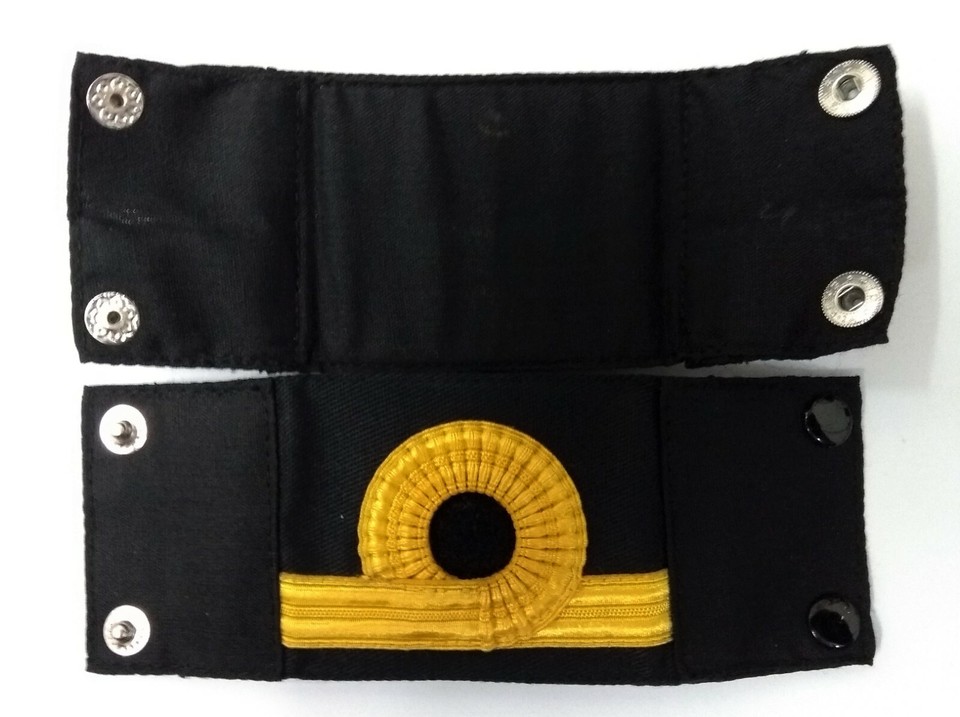 Genuine British Issue Royal Navy Sub Lieutenant Gold Lace Rank Slides ...