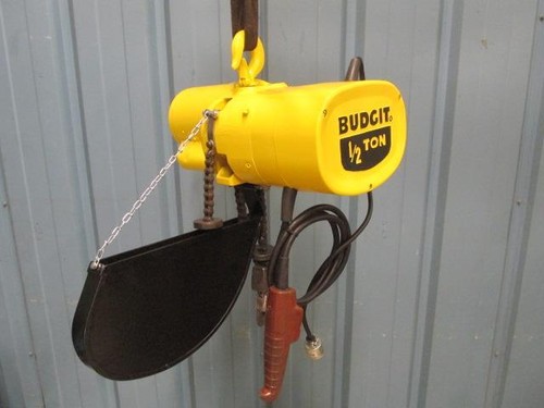 Budgit Electric Roller Chain Hoist 1/2 Ton 1000 Lbs 1 PH 10' Lift 115v ...