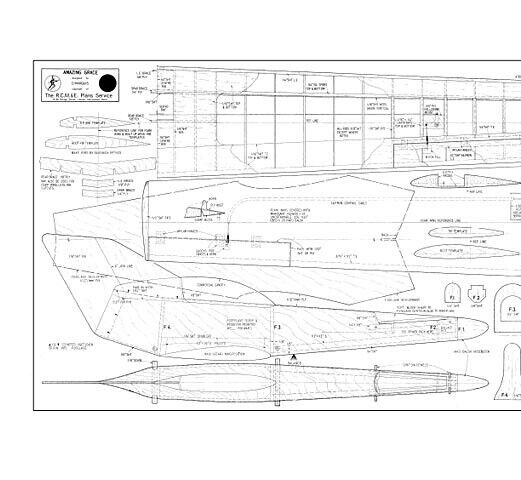 Amazing Grace Canard Sailplane 64" RC Model Airplane Printed Plans ...