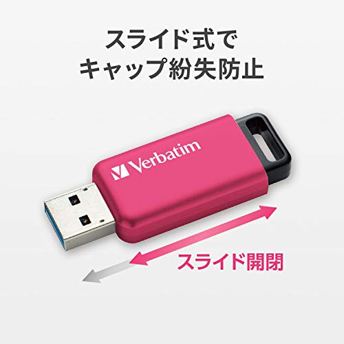 Verbatim USB Memory Stick 256GB USB3.1 Gen1 Sliding Type with Strap ...