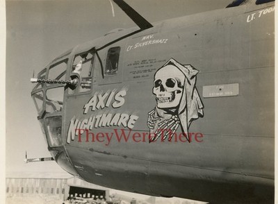 *WWII photo- B 24 LIBERATOR Bomber plane Nose Art - AXIS NIGHTMARE* | eBay