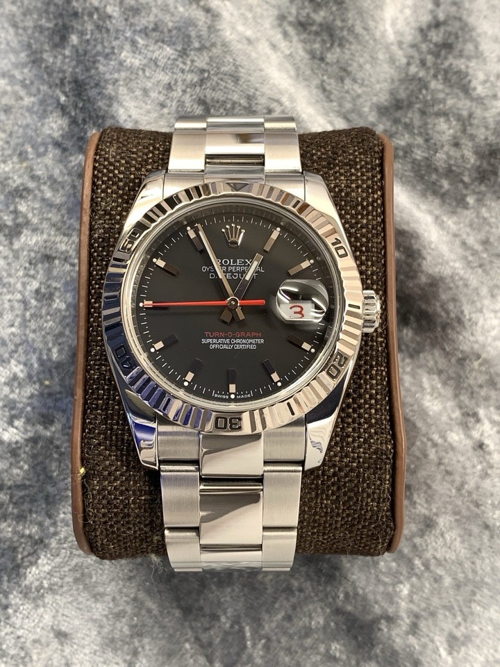 Rolex Datejust Turn-O-Graph 116264 36mm, 2009, Graphite Grey | eBay UK