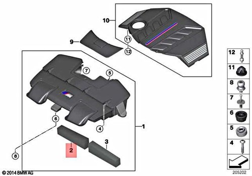 Genuine BMW X5 M E70 X6 M E71 Engine Air Filter Insert Right OEM ...