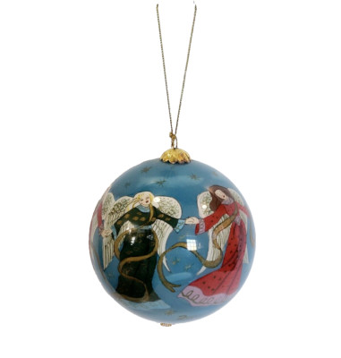 PIER ONE LI BIEN REVERSE HAND PAINTED GLASS CHRISTMAS ANGELS 2001 ...