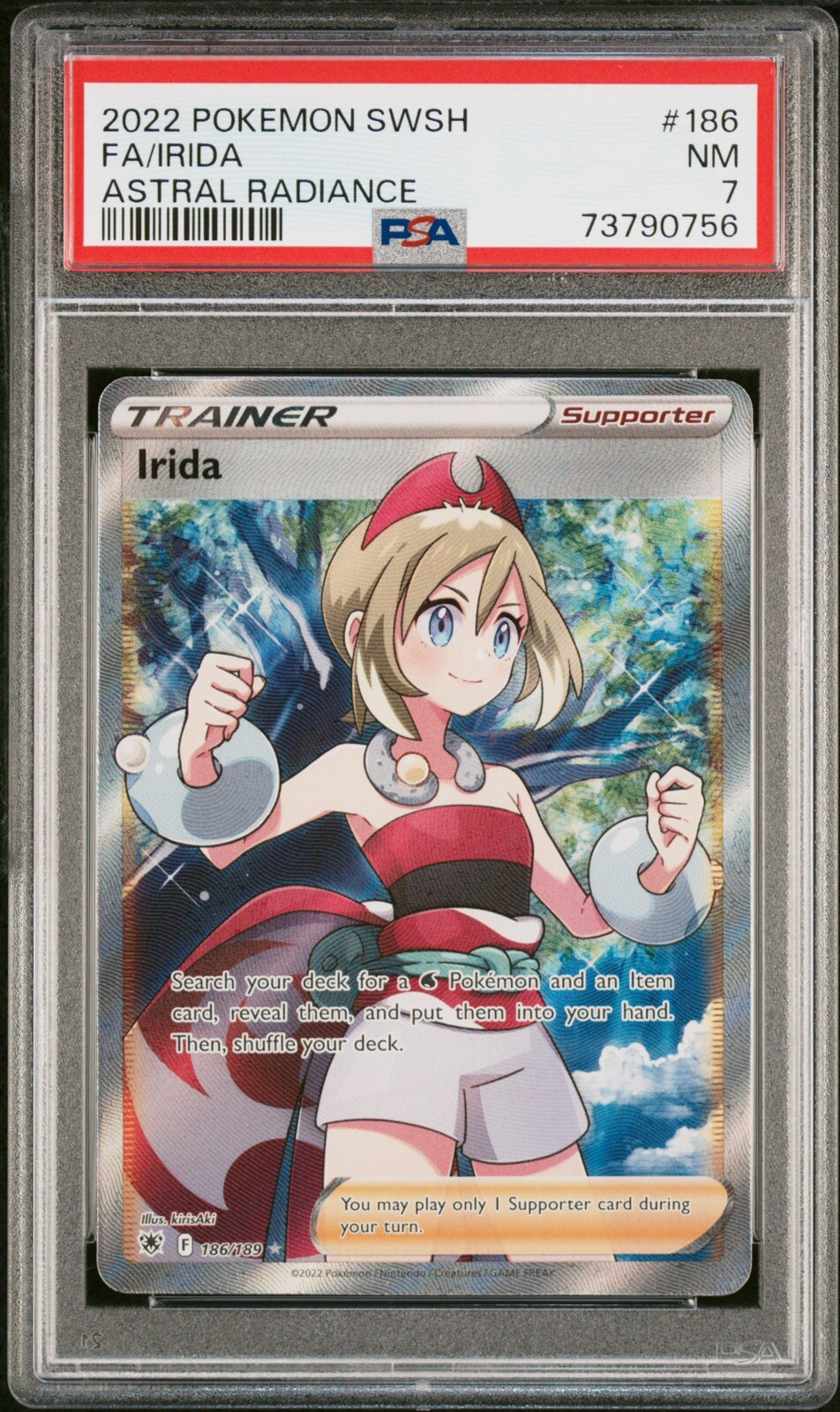 Pokémon TCG 2022 Astral Radiance Irida Full Art Trainer #186 PSA 7 NM-MT | eBay