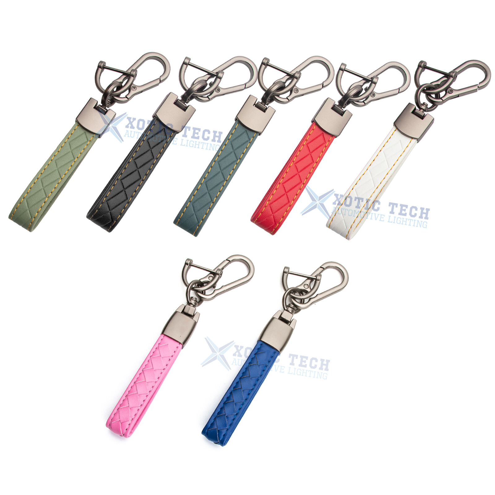 5.5" Leather Key Chain Holder Strap Loop Ring D-ring Clip Buckle ...
